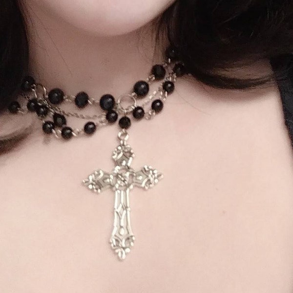 PIERCED 2 Stainless Steel Chainmaille Choker Necklace Goth Alternative ...