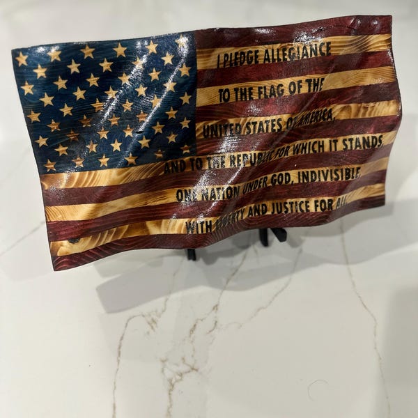 Wavy Wood Police Support Flag - Etsy