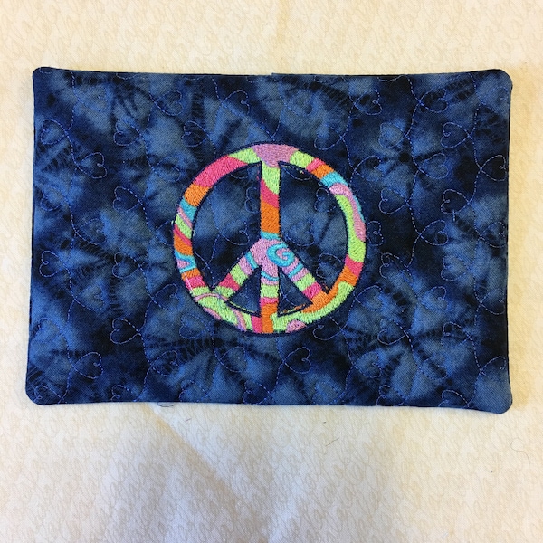 Psychedelic Peace Sign - Machine Embroidery Design, Peace Symbol ...