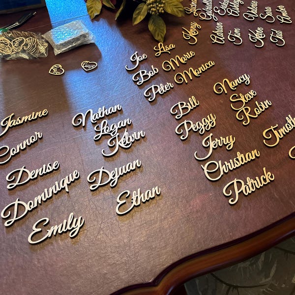 Wedding Place Card, Personalized Wedding Place Table Cards Laser Cut ...
