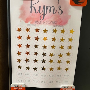 Personalised Weight Loss Chart A4 A5 With Stickers Slimming World ...