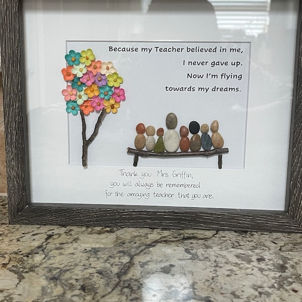 Personalized Teacher Pebble Art - School Staff Appreciation Gift - Etsy