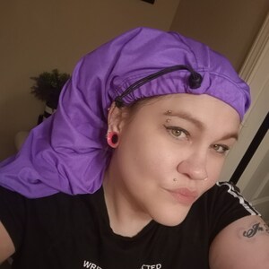 Satin Lined Beanies for Locs & Long Hair Blue / Skull Cap / Beanie Hat ...