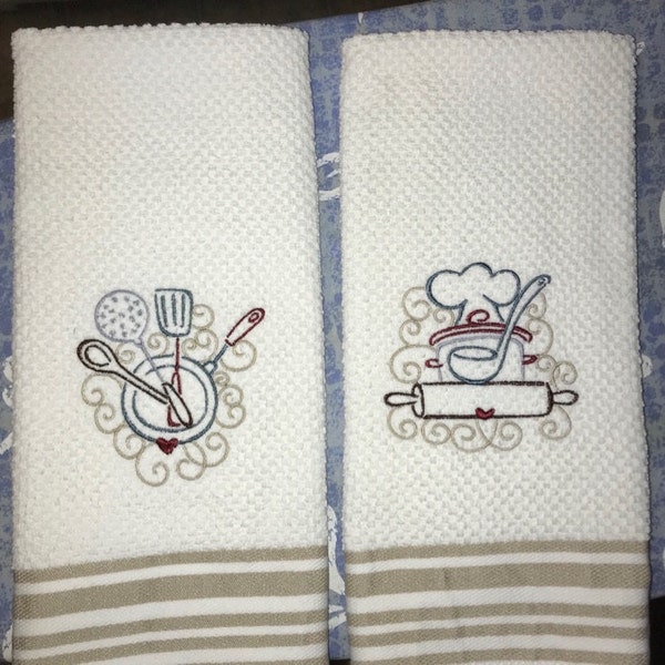 Kitchen Scrolls Embroidery Design Set - Instant Download - Etsy