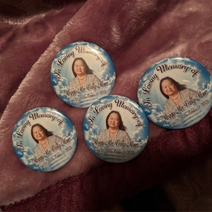 In Loving Memory of Rest in Peace 2 Inch Pin Back Buttons - Etsy