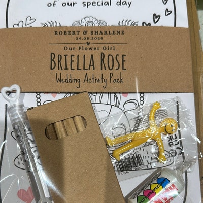 Personalised Pre Filled Wedding Activity Pack for Kids, Kids Wedding ...