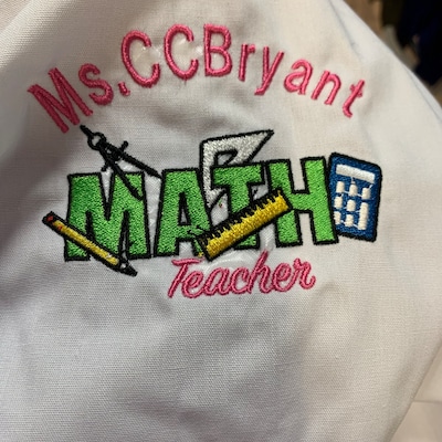 Math Teacher Machine Embroidery Design, Math Teacher Embroidery Pattern ...
