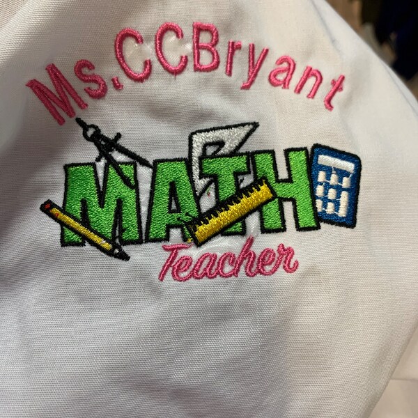 Math Teacher - Machine Embroidery Design, Math Teacher Embroidery ...