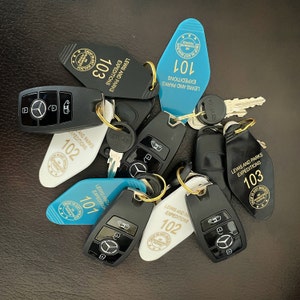 Custom Retro Motel Key Fob YOUR CUSTOM TEXT - Etsy