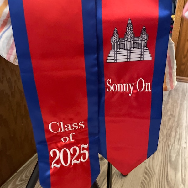 Myanmar Burma Flag Graduation Sash/stole International Study Abroad ...