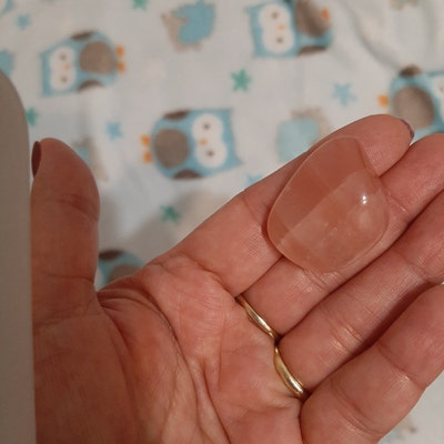 Peach Calcite Crystal Tumbled Stone Polished Stone Gemstone / Against ...