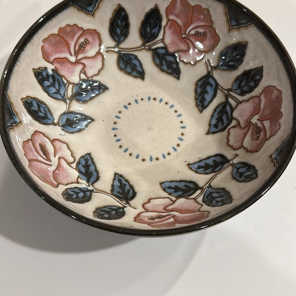 Handmade Ceramic Shallow Bowl in Blue and Green Glaze - Etsy