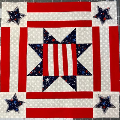 Wonky Square in Square PDF Quilt Block Pattern - Etsy