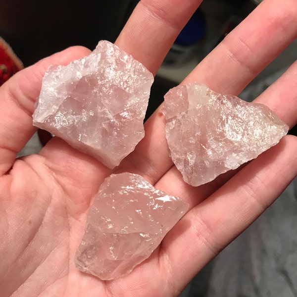 Madagascar Rose Quartz Rough Natural Stones: Choose How Many Pieces ...