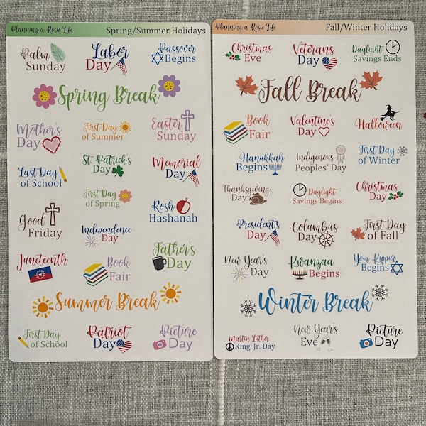 Months of the Year Script Stickers, Functional Stickers, Calendar ...