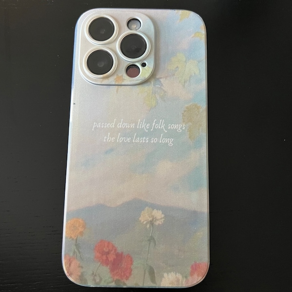 Taylor Evermore Art Phone Case Folklore Lyrics Aesthetic Collage iPhone ...
