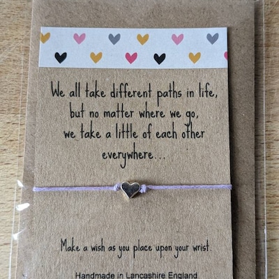 Pack of 5 Friendship Wish Bracelets Friendship Poem Cards - Etsy