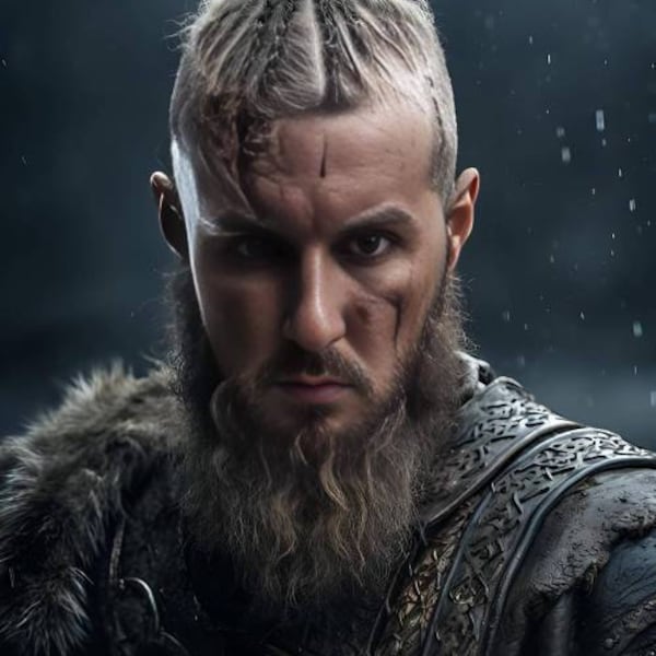 Custom Vikings Portrait From Photo, Personalized Viking Portrait ...