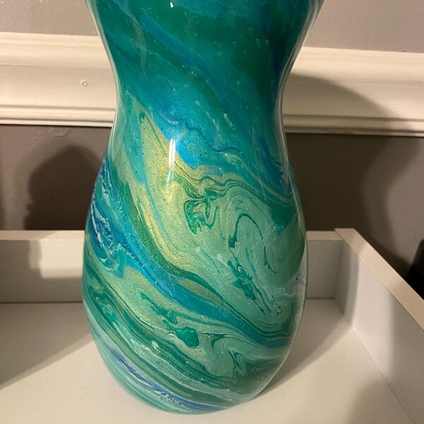 Gold, Copper Black Acrylic Pour Ceramic Tile Resin Coasters - Etsy