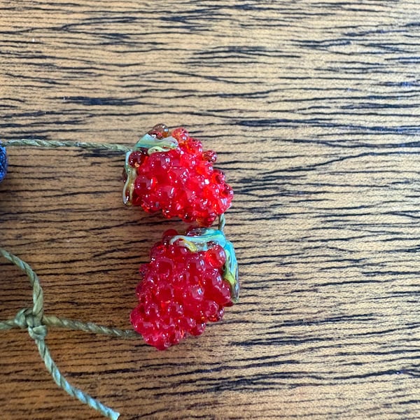 THE MAGIC LIGHT Roses Glass Beads, 12mm Special Formula Dichroic Glass ...