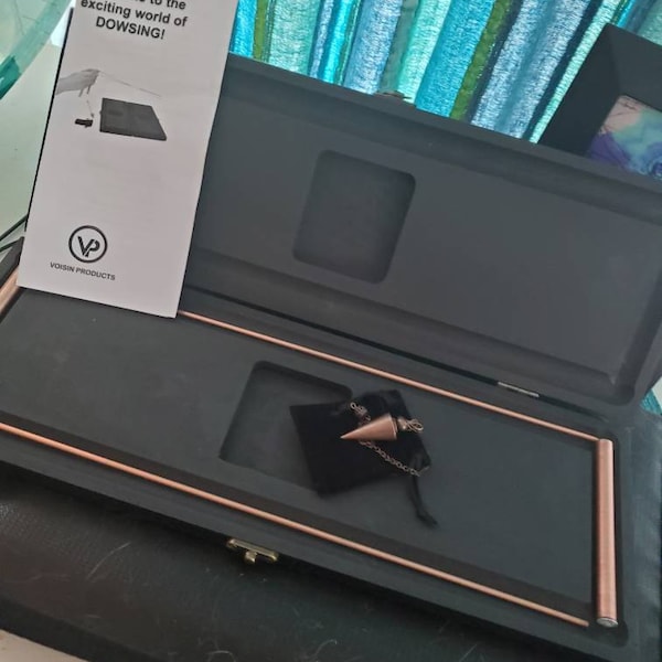 Copper Dowsing Rods and Copper Pendulum in WOOD CASE | Divining Rods ...