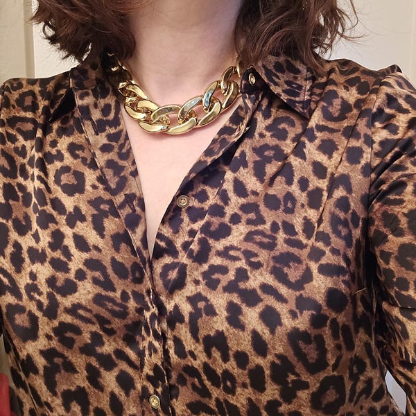 Chunky Gold Chain Necklace, Super Lightweight Gold Plated Plastic Chain ...