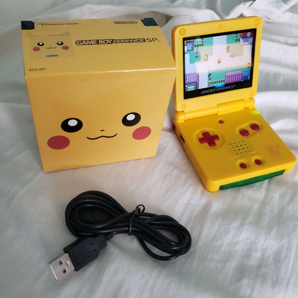 GBA SP Console Refurbished Gameboy Advance Zelda Gold Triforce Brighter ...