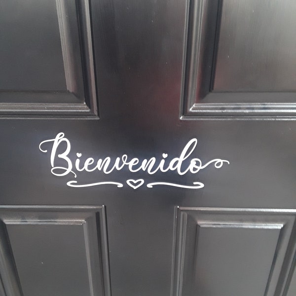 Bienvenidos Welcome Decal: Spanish Front Door Sign - Etsy
