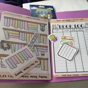 Book Log Sticker 4.4w X 5.9h Log Title, Author, Date Started & Finished ...