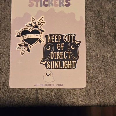 Spooky Boba Tea Sticker, Bat Sticker, Goth Sticker, Drink Stickers ...