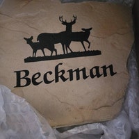 Monogram Last Name Rock - Engraved Stone - Personalized - Garden Stone ...