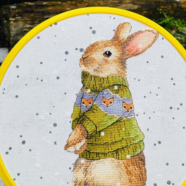 Rabbit Cross Stitch Pattern PDF Instant Download | Animal Cross Stitch ...