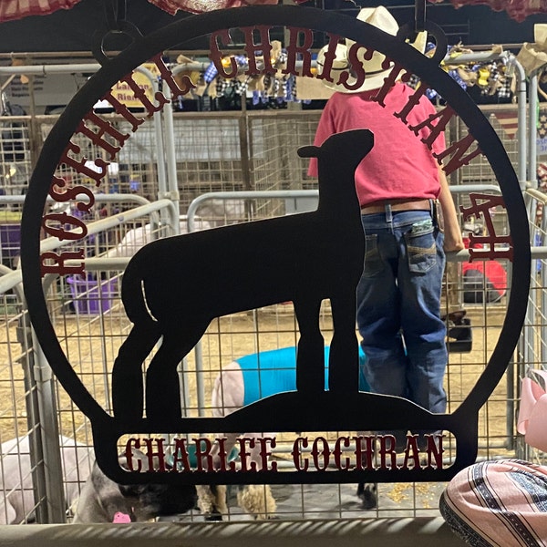 Custom Metal Livestock Sign: Personalized Farm Animal Pen Art - Etsy