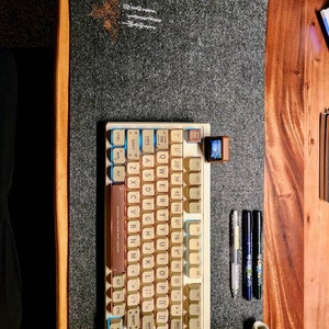 Felt Desk Mat Green, Custom Size Desk Pad Green, Felt Extended Mouse ...