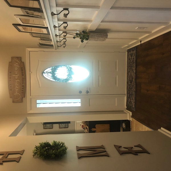 HOME Letters Décor | Walnut Wood HOME Sign | Wooden Home Sign Wall ...