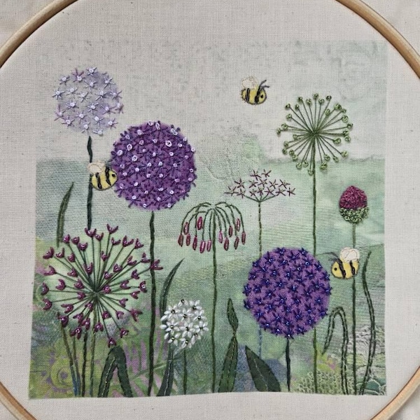 Floral Embroidery Kit - 'cornish Coast' - Modern Hand Embroidery - Gift ...