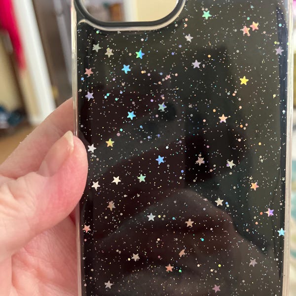 IPhone 15 Celestial Space Astronomy Case Holographic Stars Glitter ...