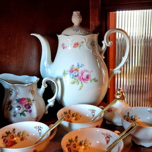 Edelstein Bavaria Maria Theresia Coffee Set Porcelain, Made in Germany ...