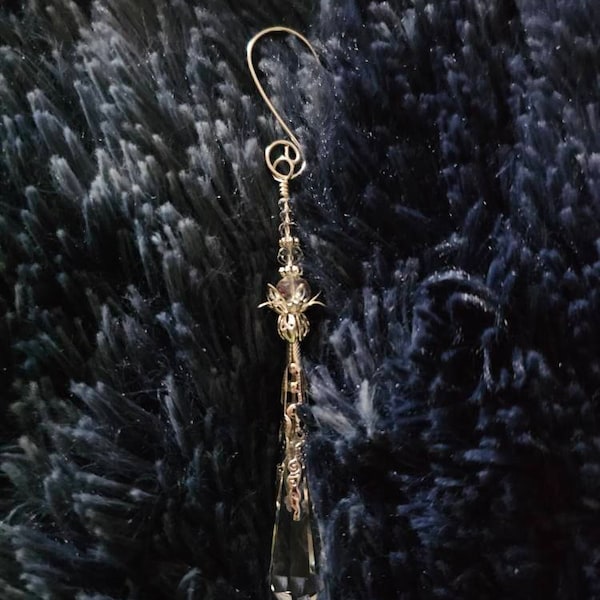 Crystal Pendulum, Smoky Satin Grey Asfour Full Lead Crystal Prism ...