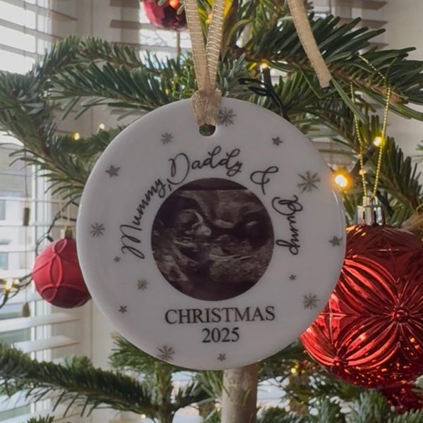 Personalized Baby Bump Ornament, Custom Ceramic Keepsake for Bump’s ...