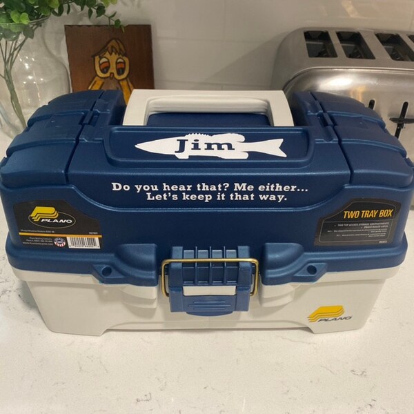 Personalized 2 Tray Fishing Tackle Box - Free Shipping - Etsy