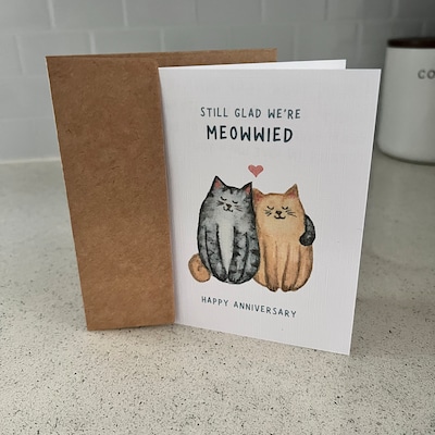 Cute Cats Wedding Card, Congratulations Engagement / Marriage Card for ...