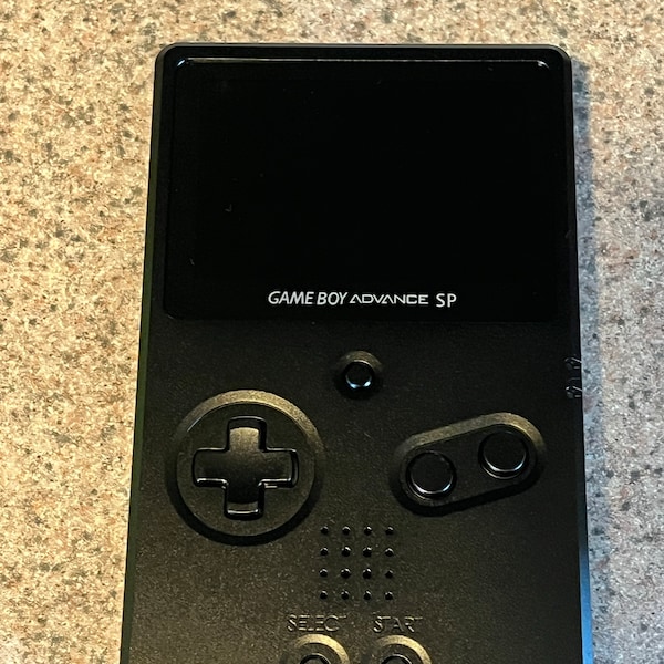 Black on Black Boxy Pixel Metal Gameboy Advance GBA Unhinged SP ...