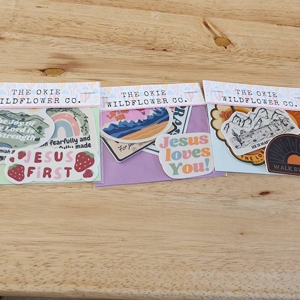 Sticker Pack of Cute Christian Stickers - Christian Bible Verse Sticker ...