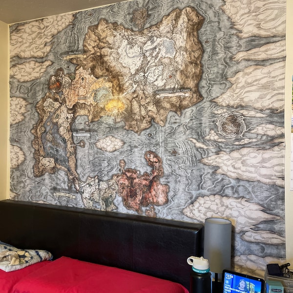 Legend of Zelda Map Poster, Tears of the Kingdom Map, Breath of the ...