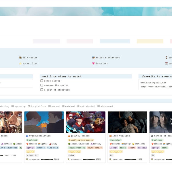 Notion Music Tracker, Aesthetic Music Notion Template, Daily Notion ...