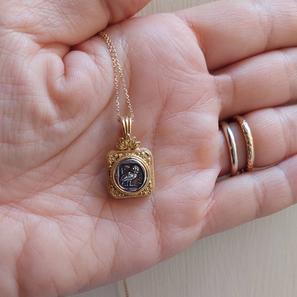 Protection Cross Coin Jesus Christ Wins Necklace Christogram Talisman ...