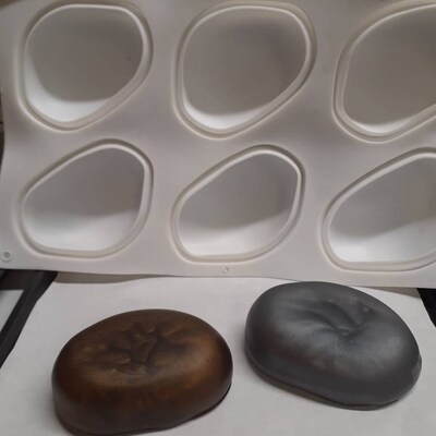 STONE Silicone Mold 6 Cavity Stone Shaped Silicone Mold for Gypsum ...