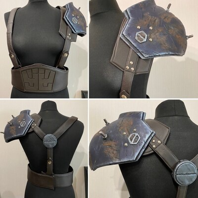 Cloud Strife Shoulder Armor Pattern Final Fantasy 7 FF7R Cosplay ...