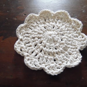 Crochet Coaster Pattern Scallop Edge Coasters PDF | Etsy